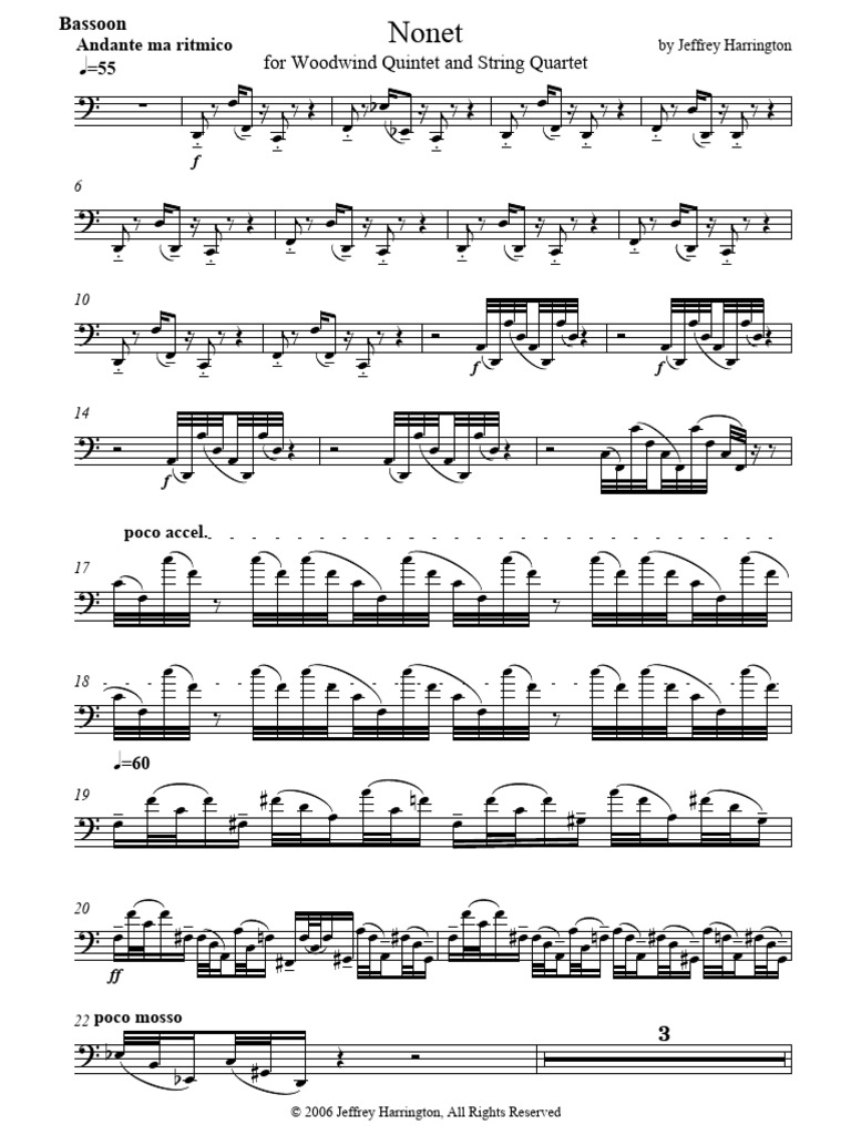 Nonet - Bassoon Part | PDF