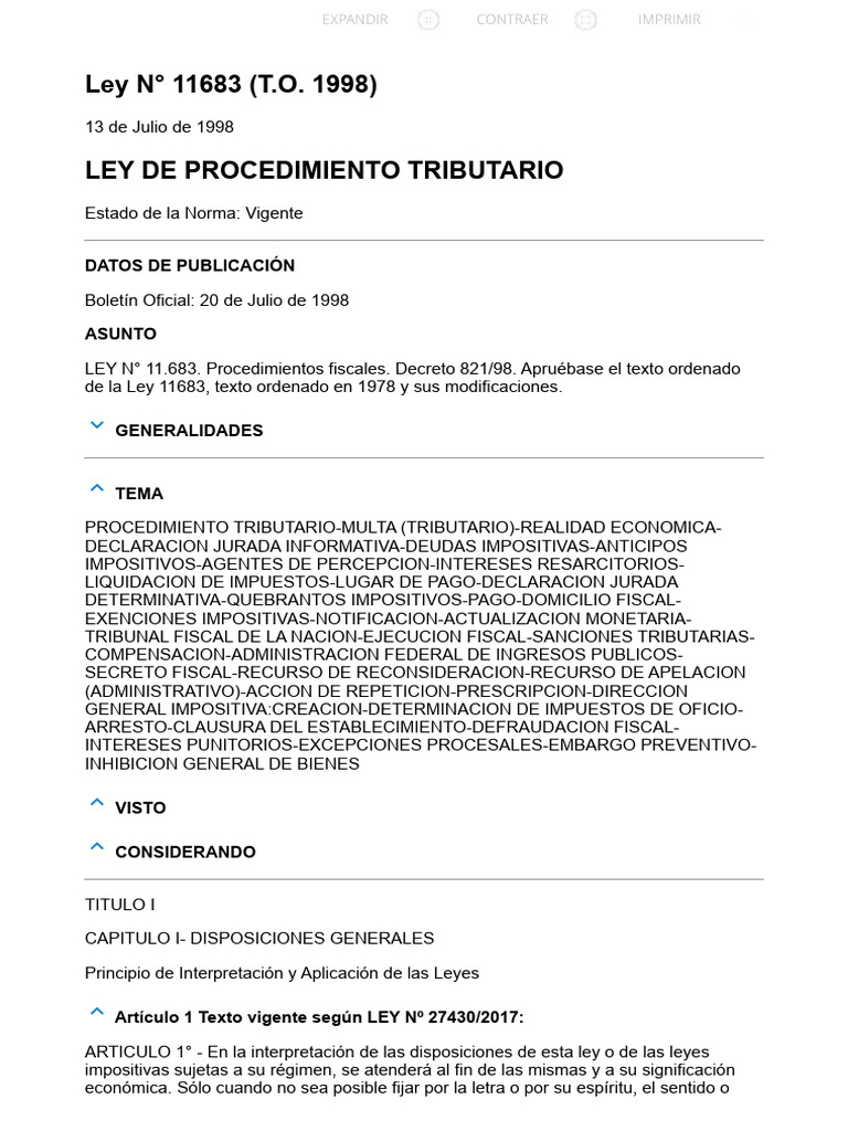 2.0 Ley Procedimiento Tributario | PDF