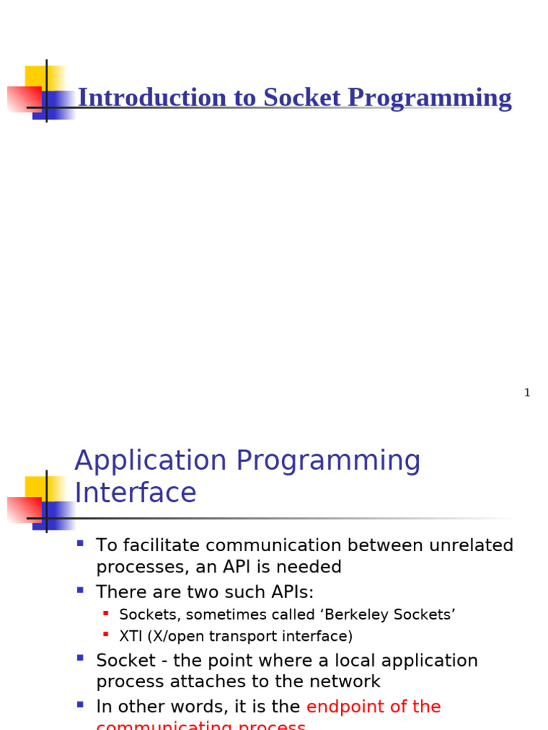 Introduction To Socket Programming - TCP | PDF Introduction To Socket Programming - TCP | PDF