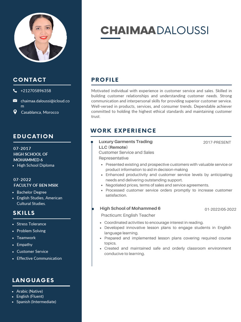 Blue Simple Professional CV Resume | PDF