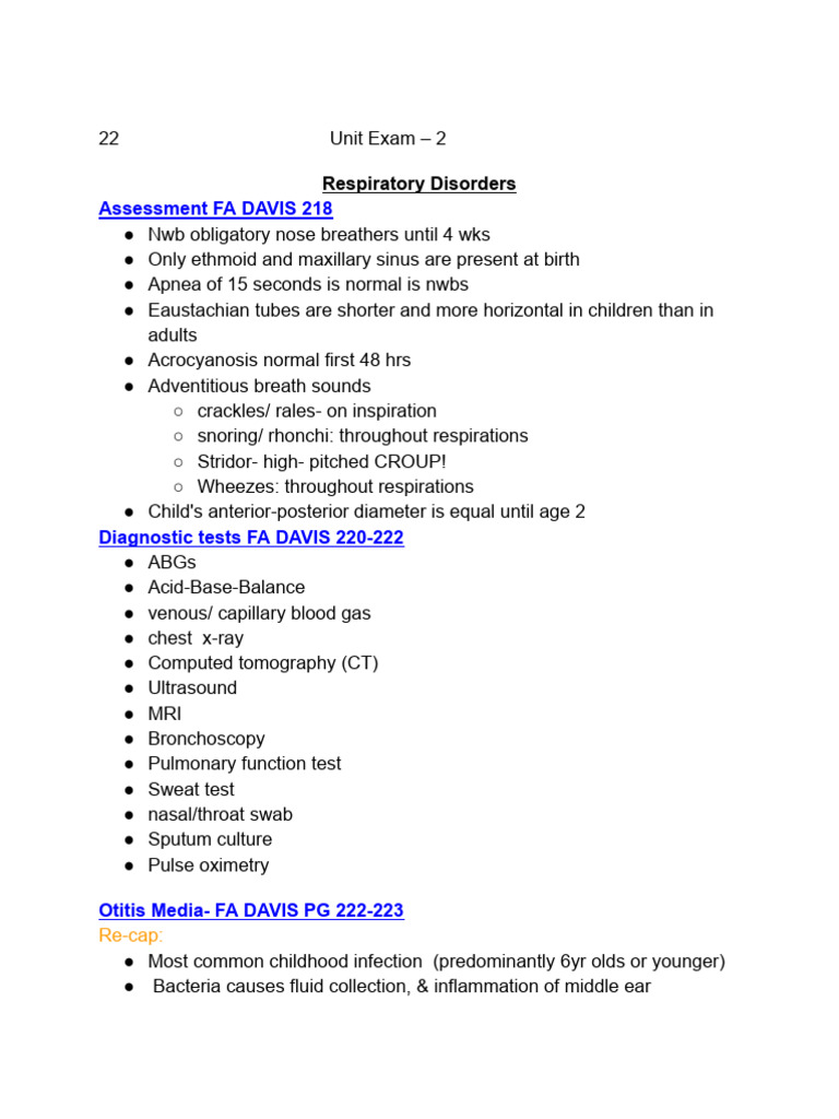PEDS Exam - 2 | PDF