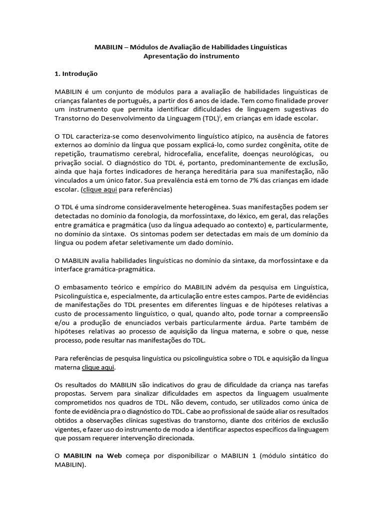 Apresentacao MABILIN | PDF