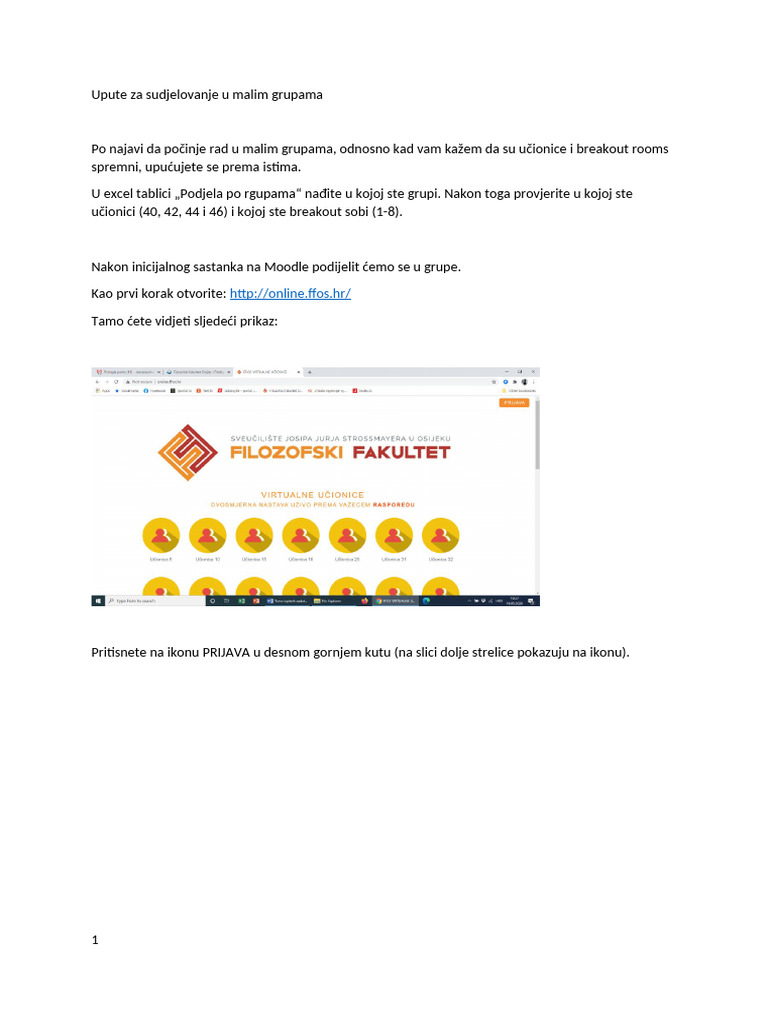 Upute Za Sudjelovanje U Malim Grupama | PDF