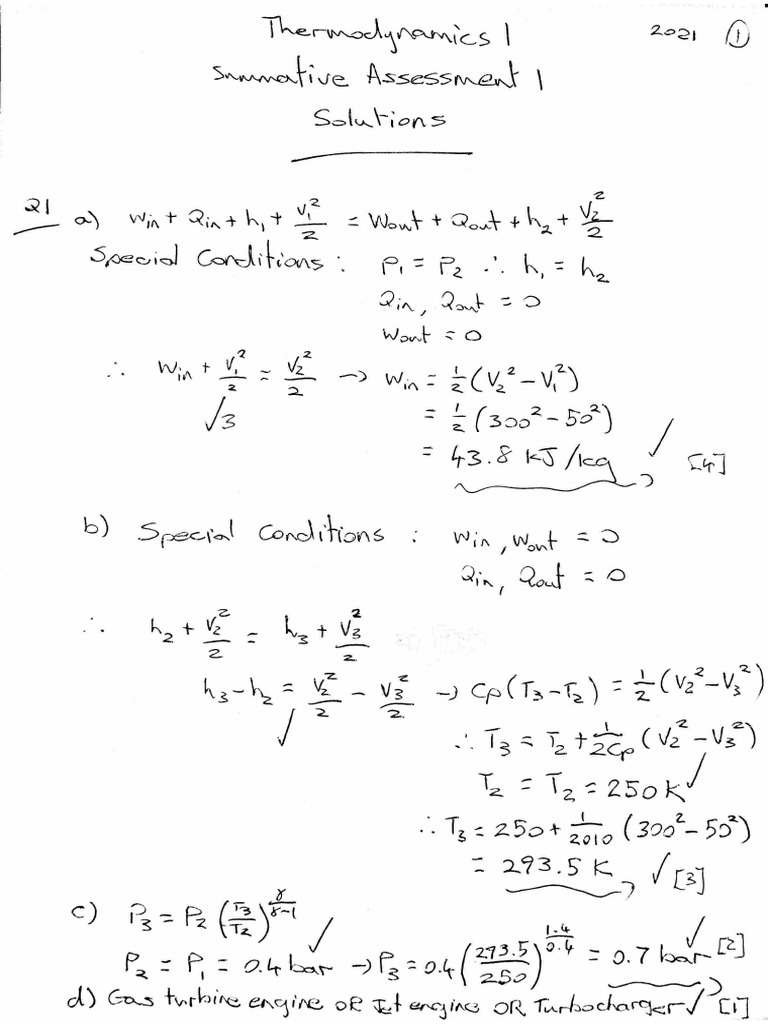 2021 - T1 - SA1 - Solutions | PDF