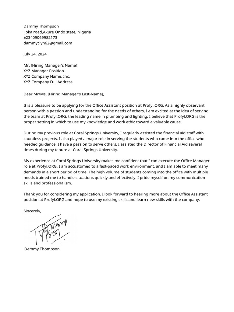 CV Office Assistant | PDF