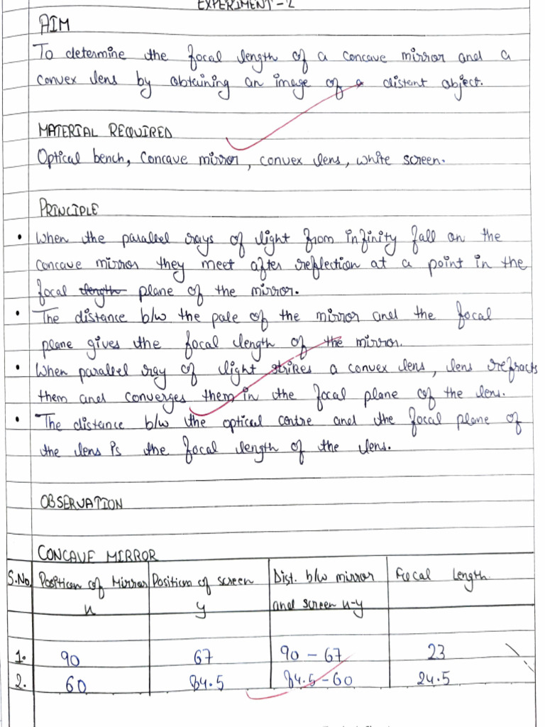 Physics Practical Grade 10 | PDF | Optics | Electromagnetic Radiation