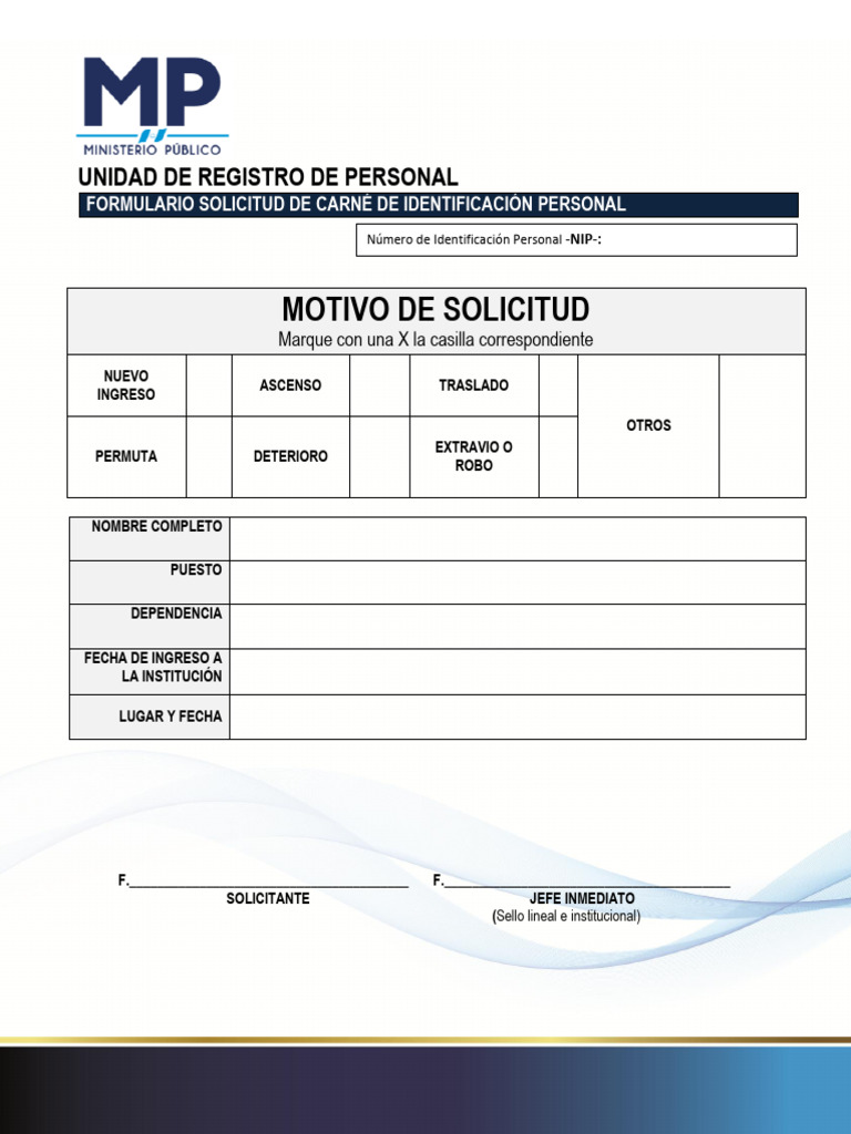 Formulario Solicitud de Gafete | PDF