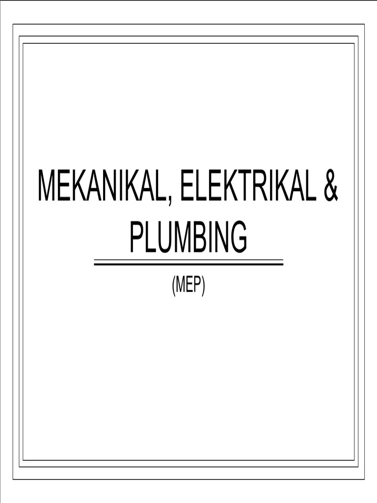 Mekanikal Elektrikal Plumbing Pdf