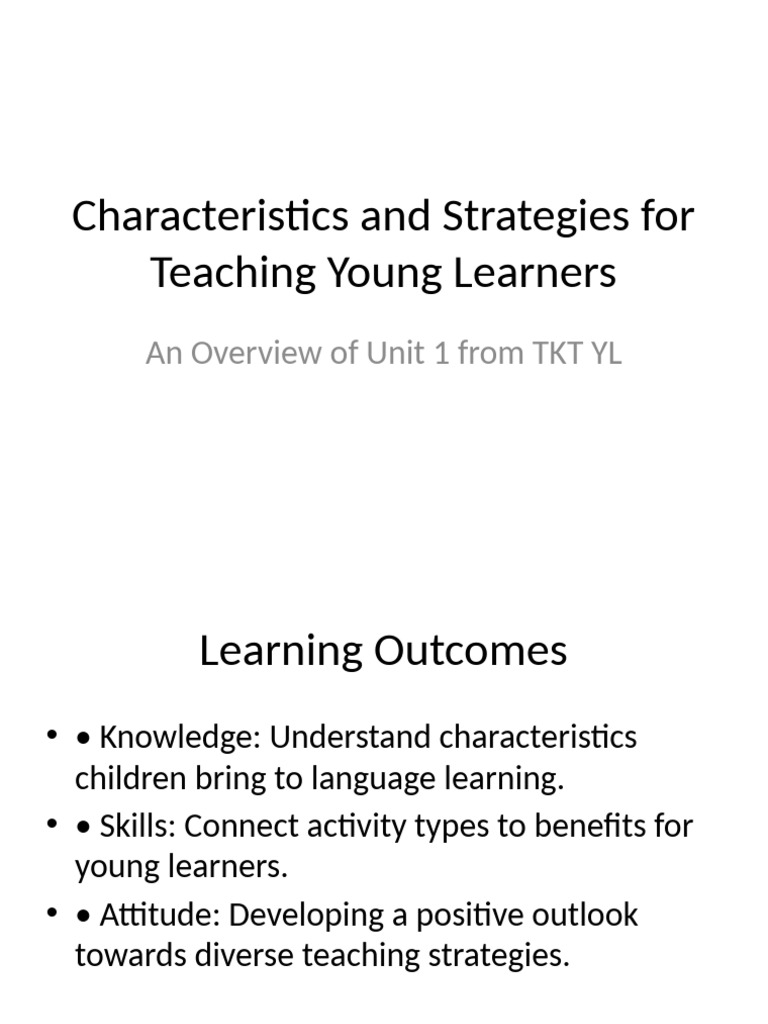 Teaching Strategies for Young Learners | PDF