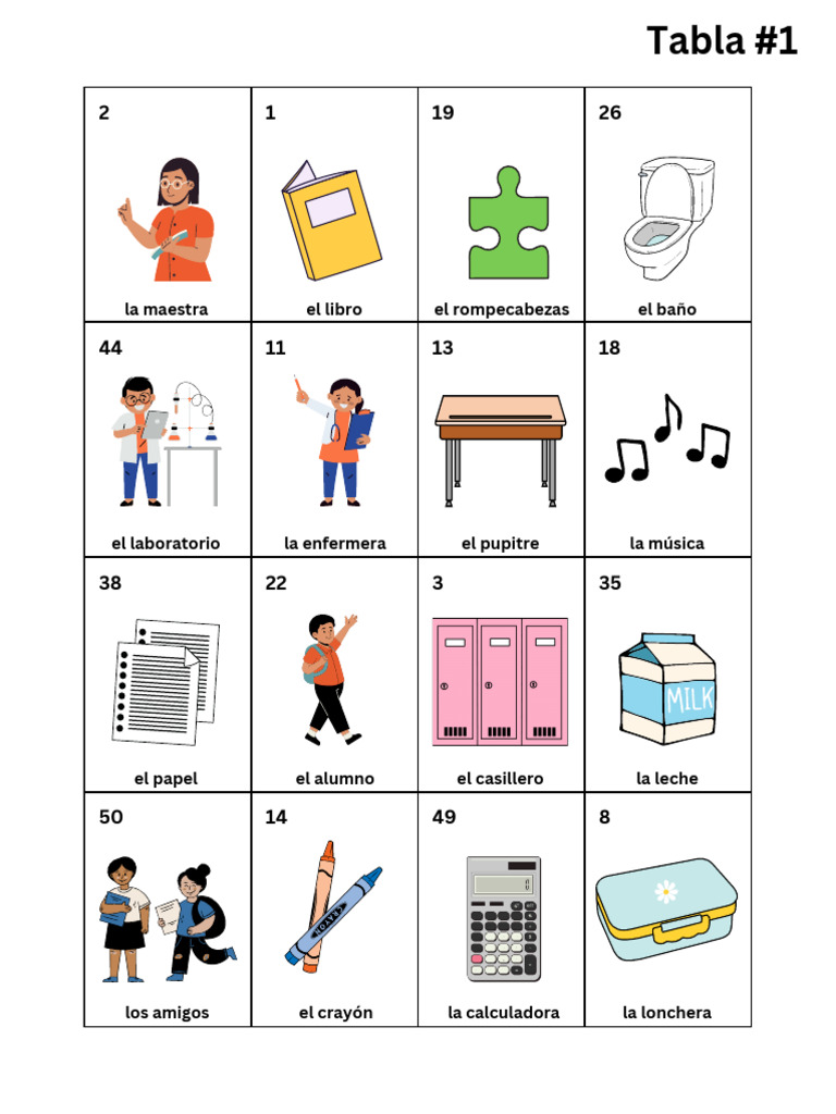 Loteria Escolar | PDF