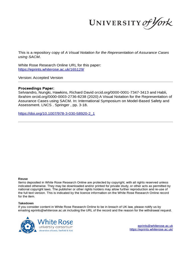 A Visual Notation For The Representation of Assurance Cases Using SACM ...