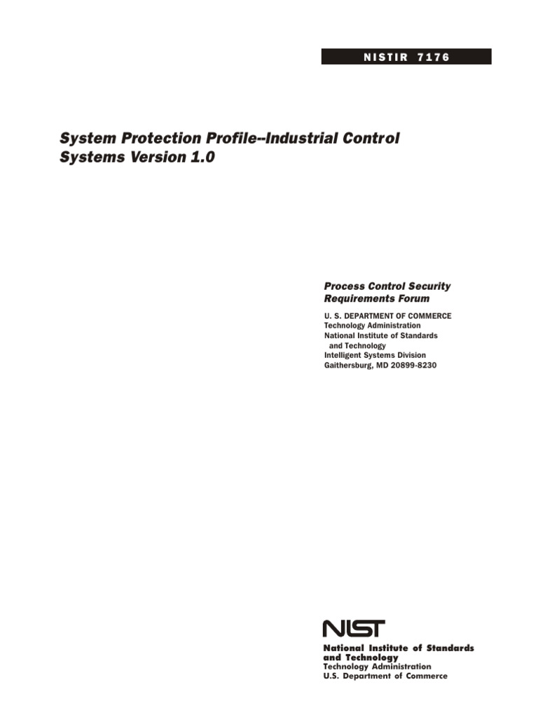 NIST - System Protection Profile Industrial Control Systems | PDF