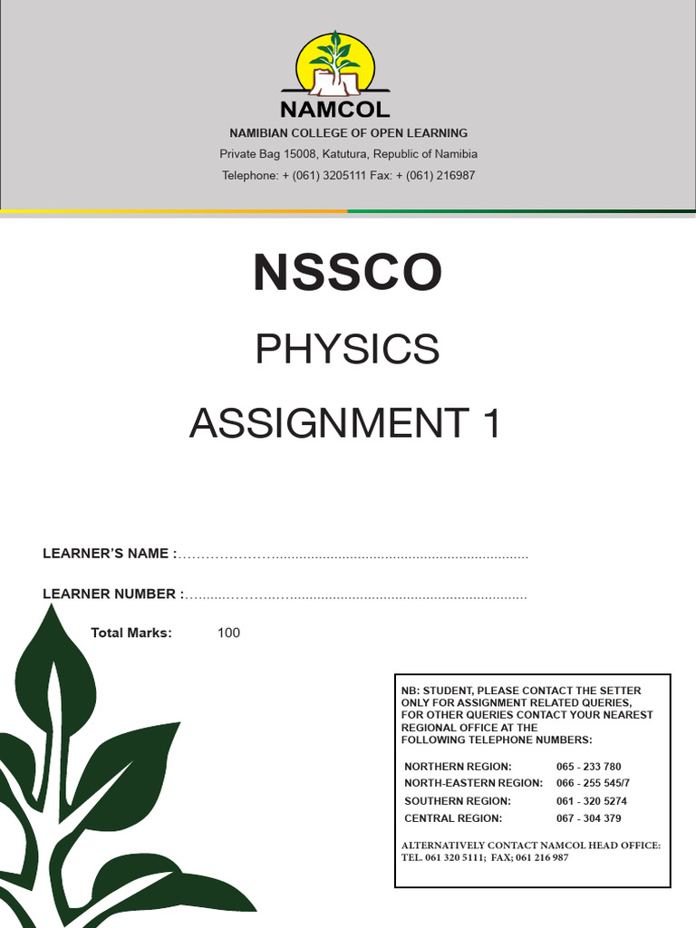 OL Physics Ass 1 | PDF