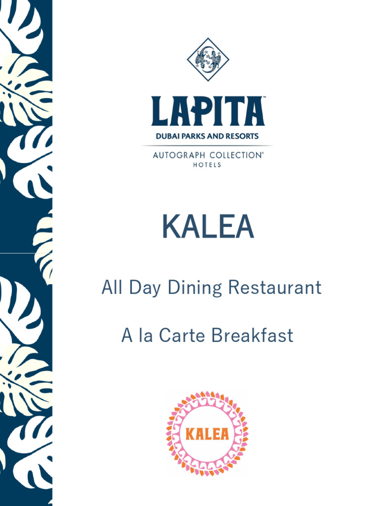 Kalea Breakfast Menu | PDF