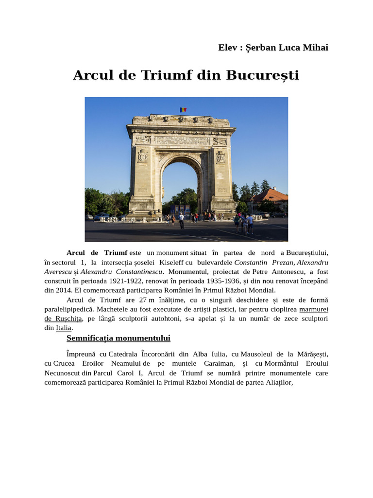 Arcul de Triumf | PDF