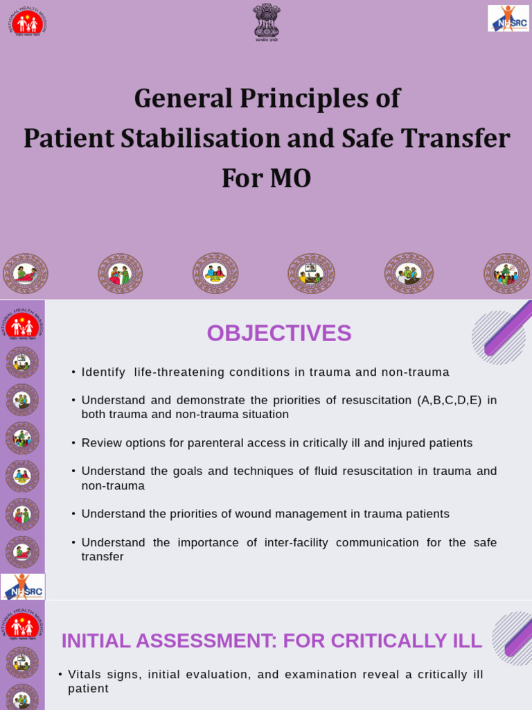 Emergency Care For MO - General Principles of Patient Stabilisation ...