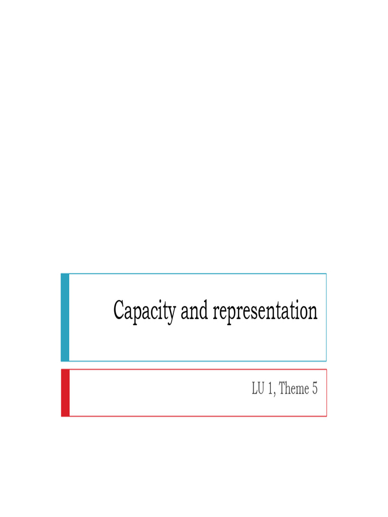 LU 1 - Theme 5_Capacity and representation_Slides for Class | PDF