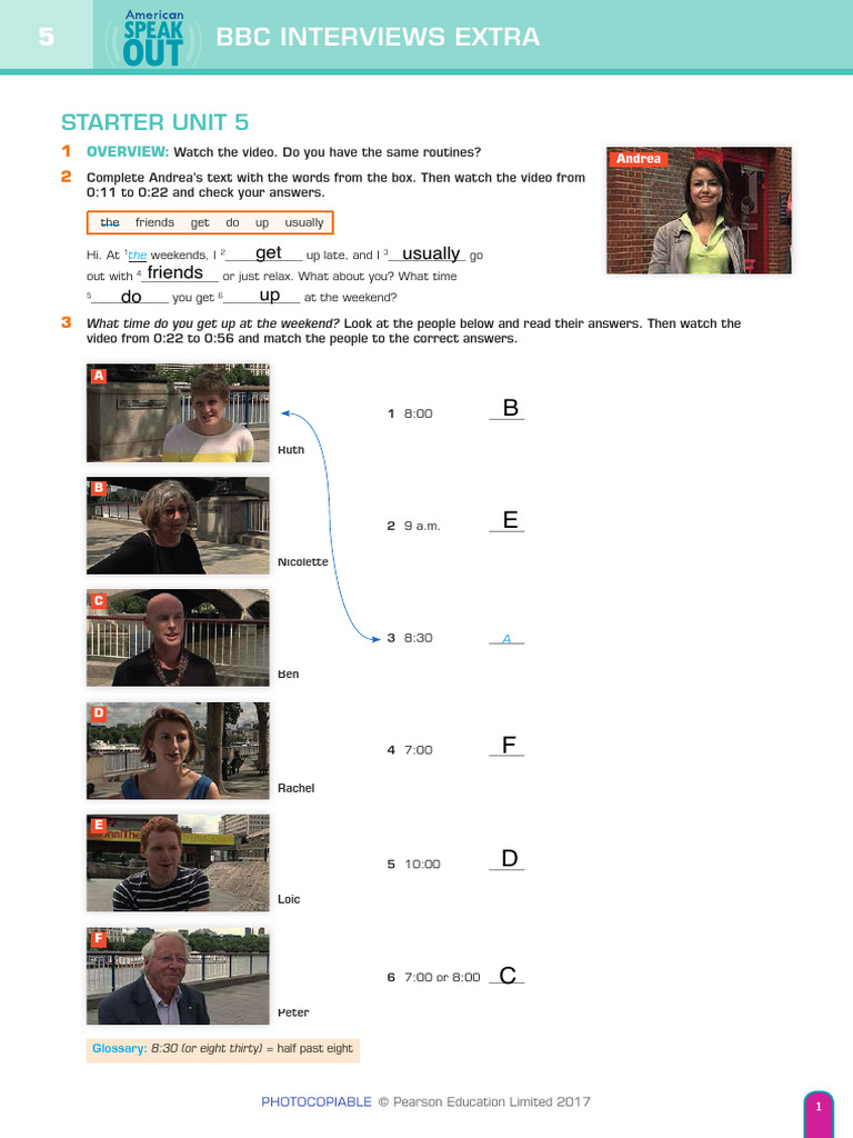 SO STA U5 Interviews Worksheet | PDF