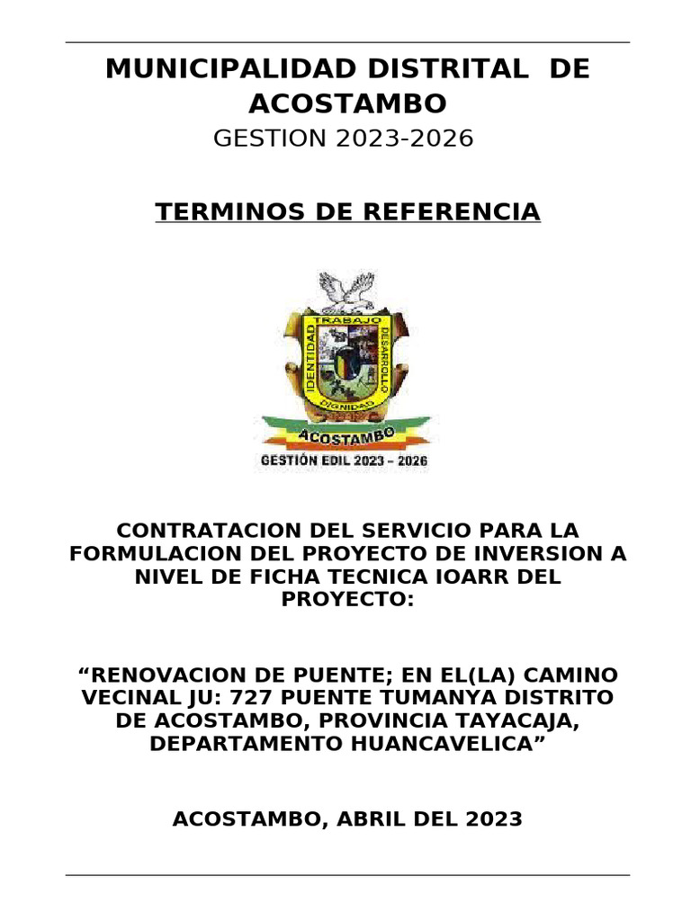 TDR ACOSTAMBO | PDF | Technology & Engineering