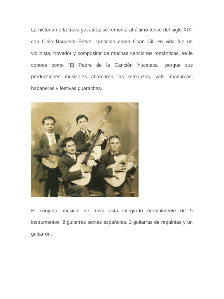 La Historia de La Trova Yucateca. | PDF