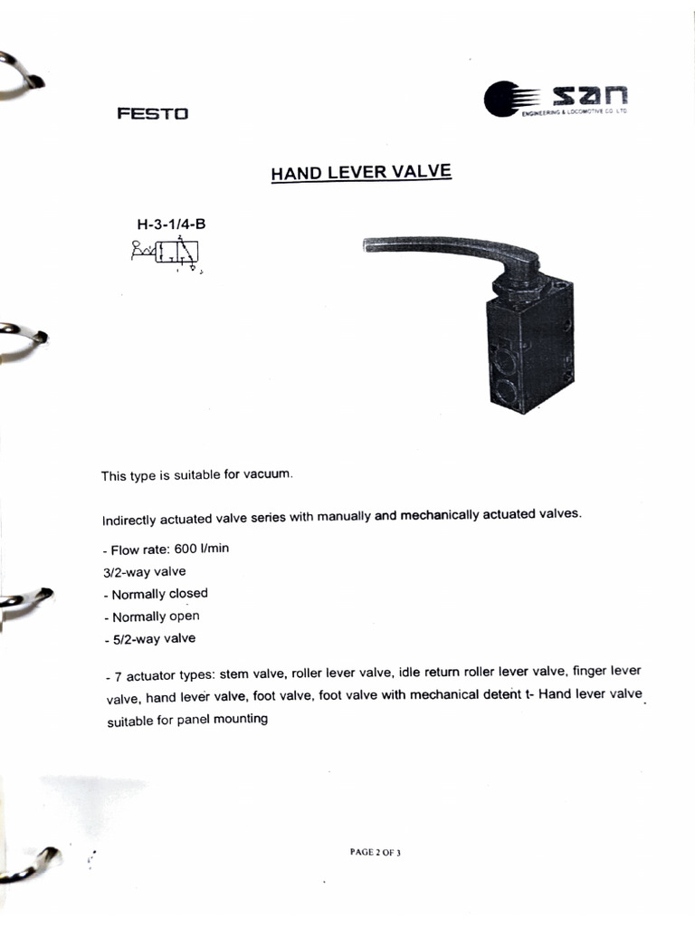 Hand Lever Valve | PDF