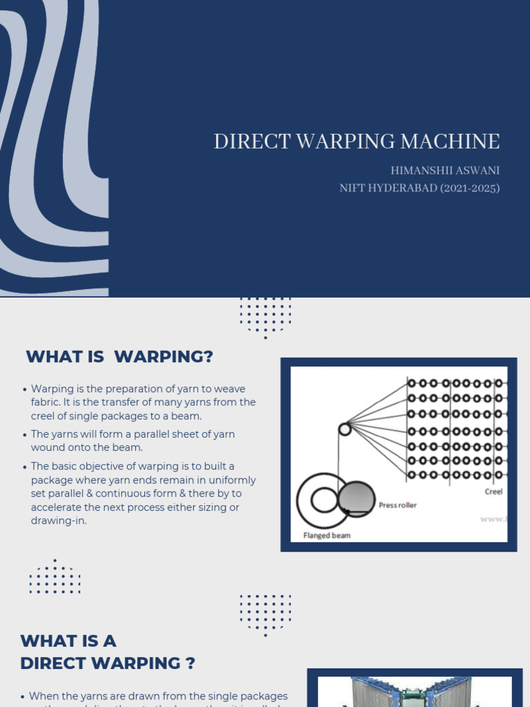 Direct Warping Machine | PDF