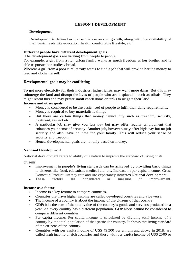 Class 10 Development | PDF