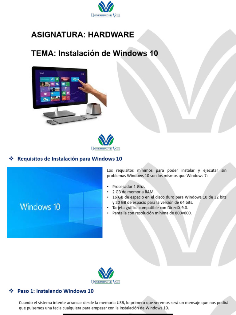 Lectura Instalacion de Windows 10 | PDF