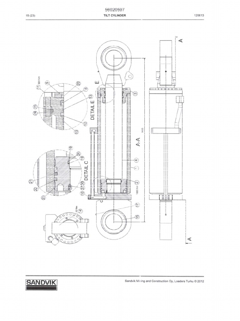 Sandvik LH517 Tilt Cylinder | PDF