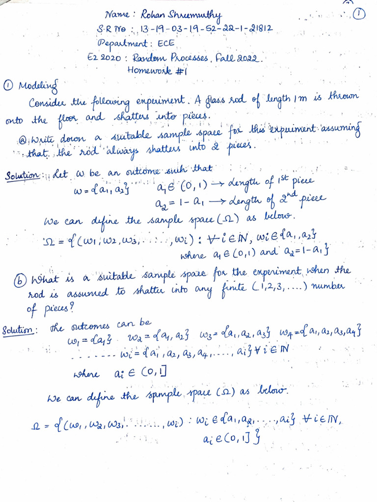 Random Processes Homework | PDF
