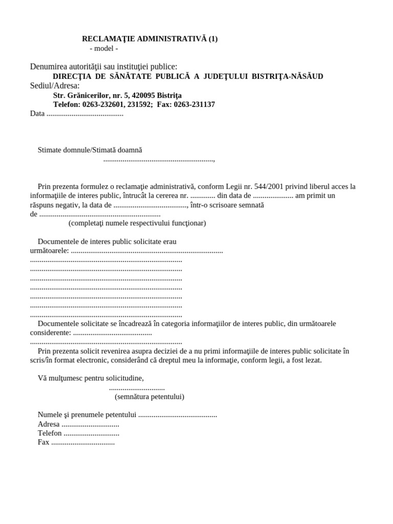 Reclamatie L544 | PDF