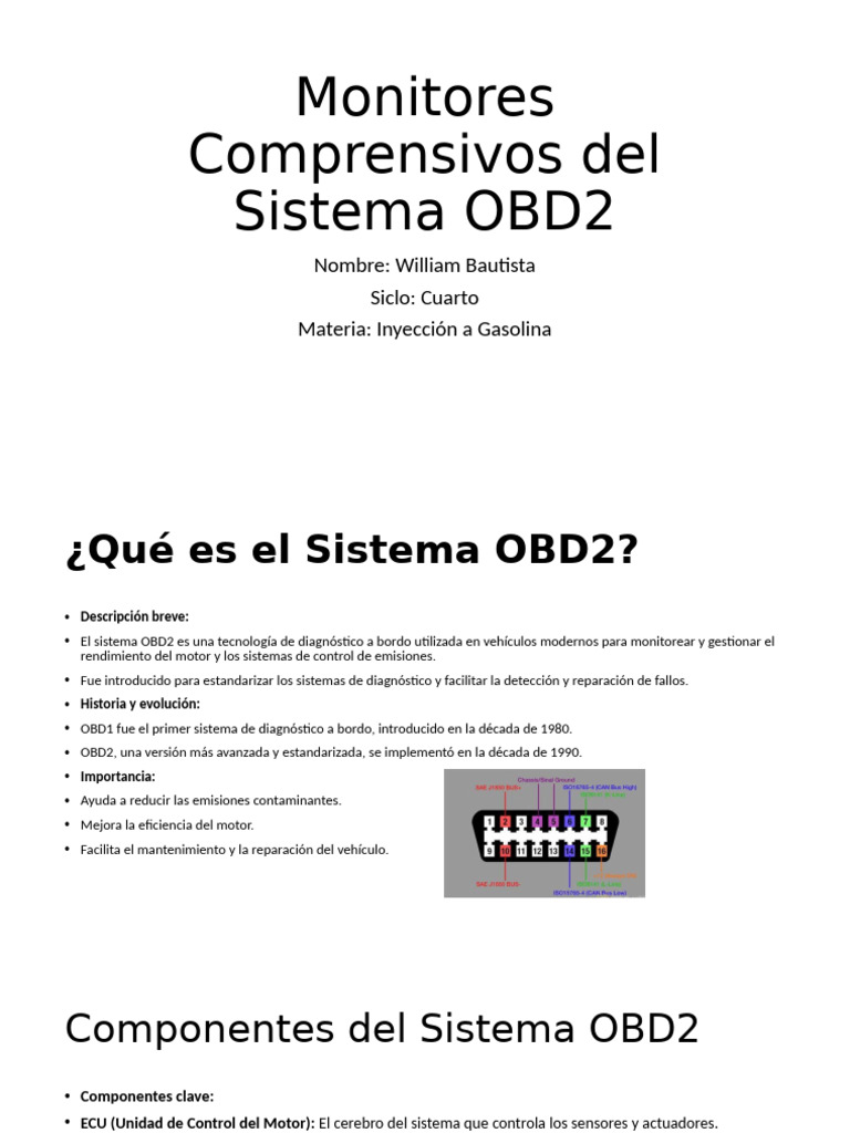 Monitores Comprensivos Del Sistema OBD2 | PDF