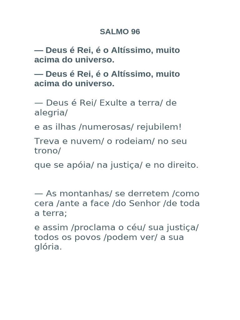 Salmo 96 | PDF