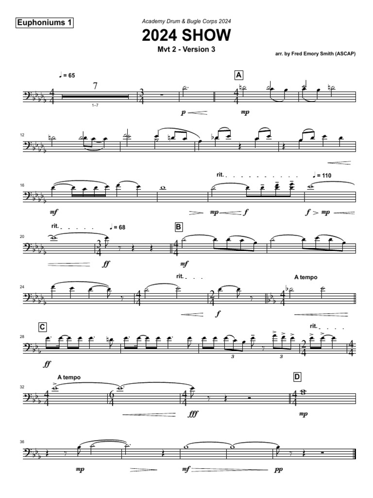 09 - Academy 2024 - MVT 2 - v3 - Euphoniums 1 | PDF