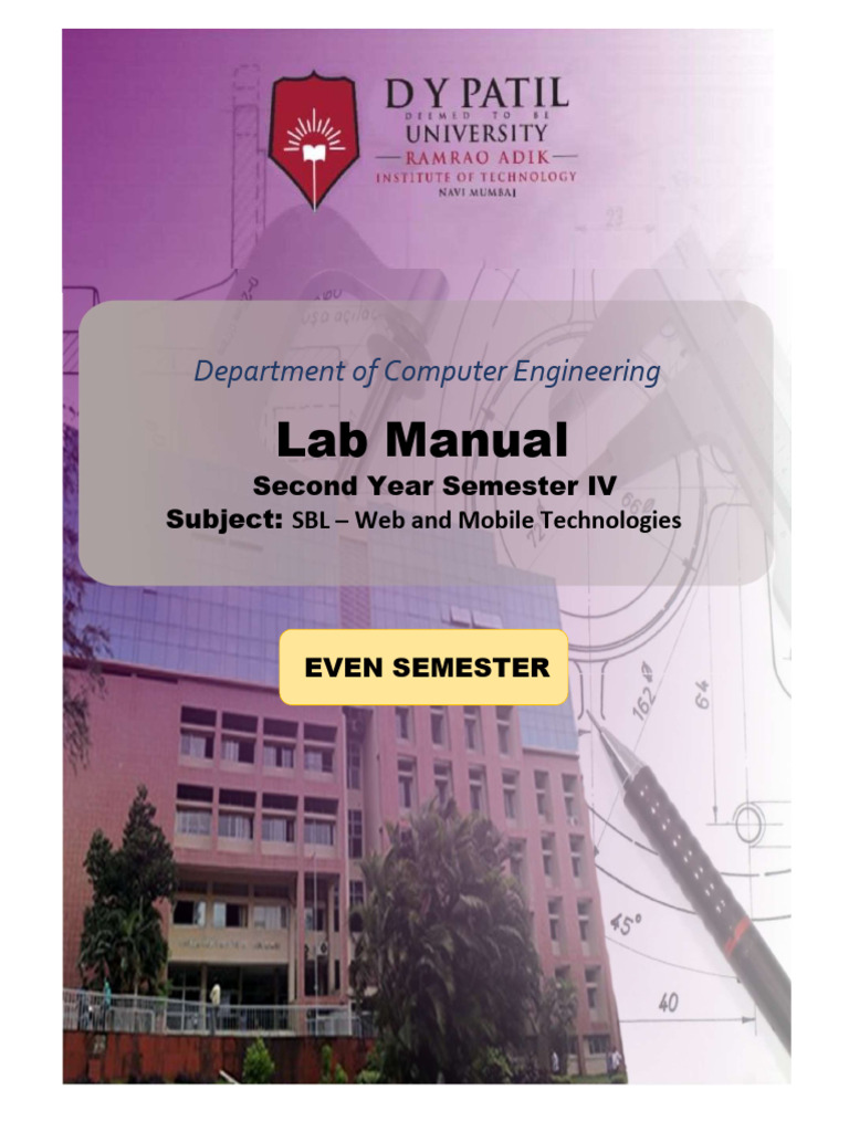 Lab Manual: Department of Computer Engineering | PDF