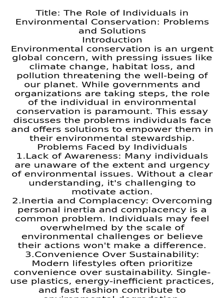 Environment Draft | PDF