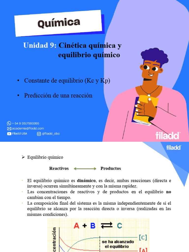 Cinética Química y Equilibrio Químico: Unidad 9 | PDF