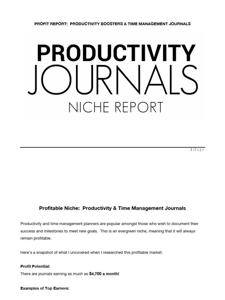 Productivity Journals | PDF