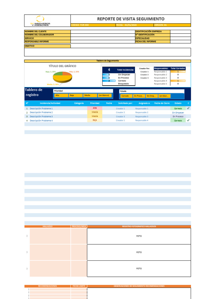 For-030 Reporte Visita | PDF | Informática