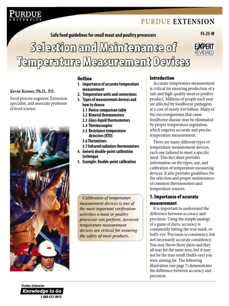 Selection and Maintenance of Temperature Measurement | PDF
