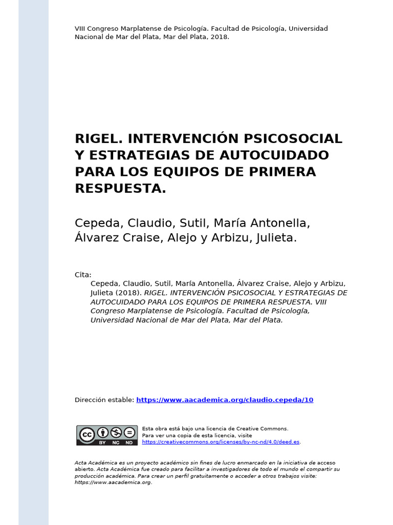 Cepeda, Claudio, Sutil, María Antone (..) (2018) - RIGEL. INTERVENCIÓN ...