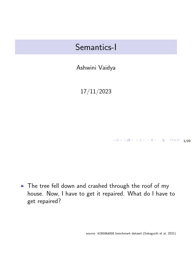 Semantics 1 | PDF