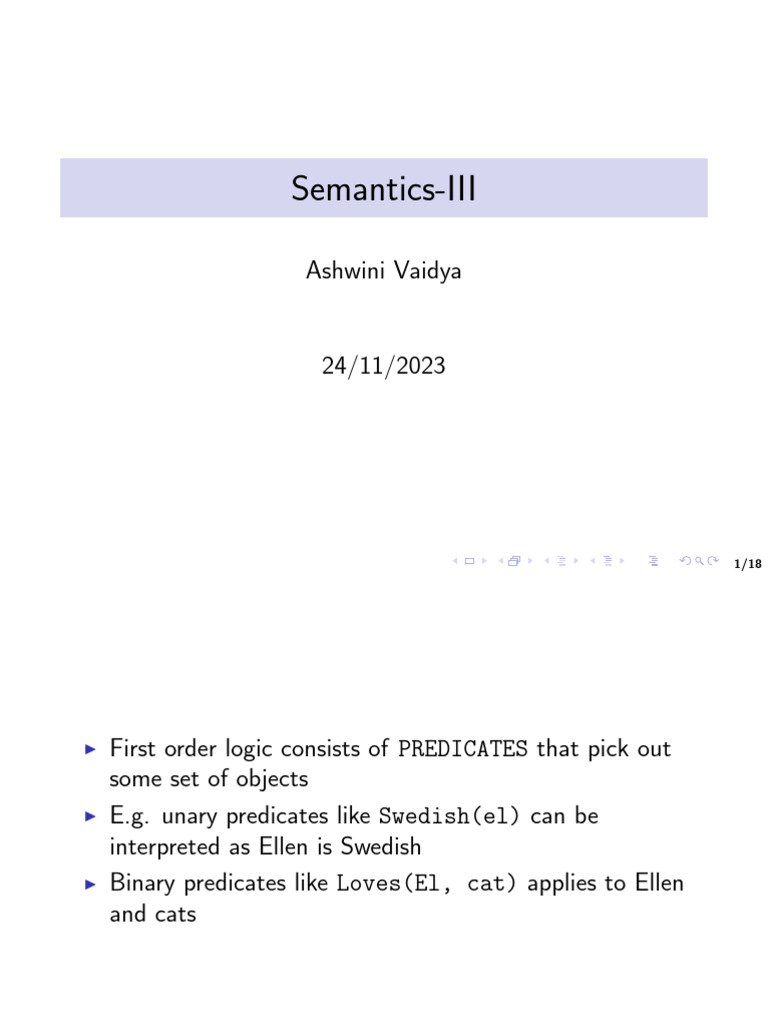 Semantics III | PDF