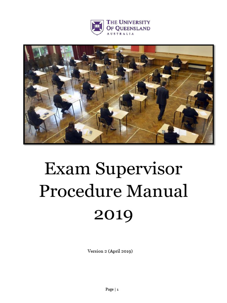 Exam Supervisor Procedure Manual | PDF