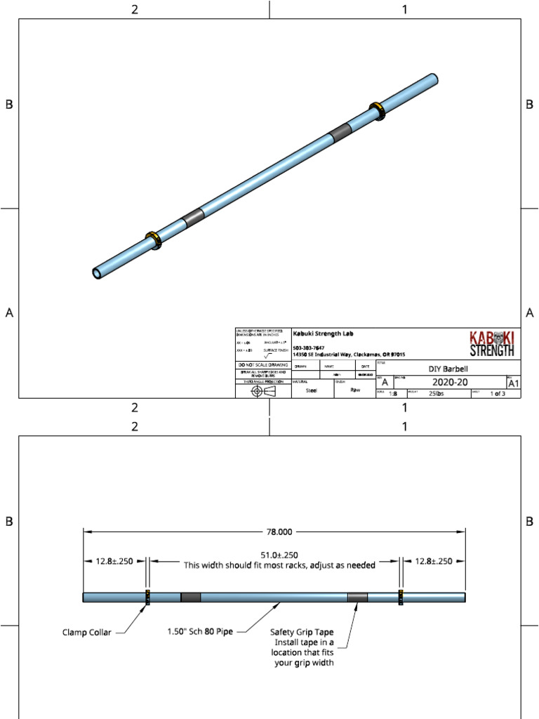 DIY Barbell Plan by Kabuki Strength | PDF