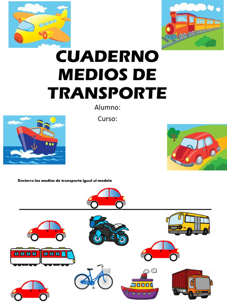 Cuaderno Medios de Transporte | PDF