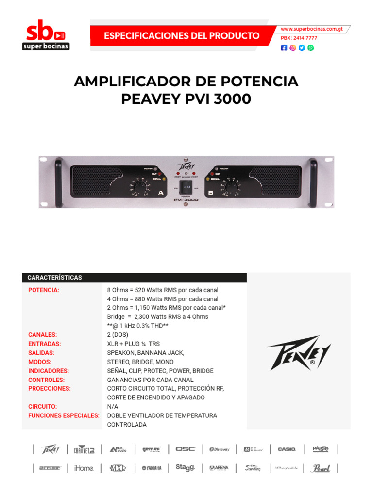 Peavey PVI 3000 | PDF