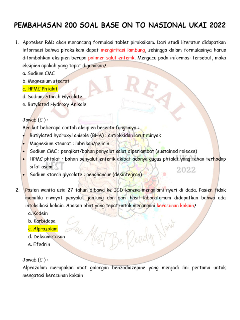 Ukai Real - Pembahasan 200 Soal Based Ton Ukai 2022 | PDF Ukai Real - Pembahasan 200 Soal Based Ton Ukai 2022 | PDF