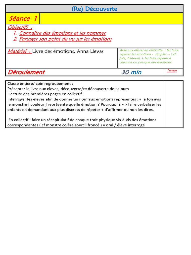 Fiche de Prep Cycle 1 Reflexif | PDF