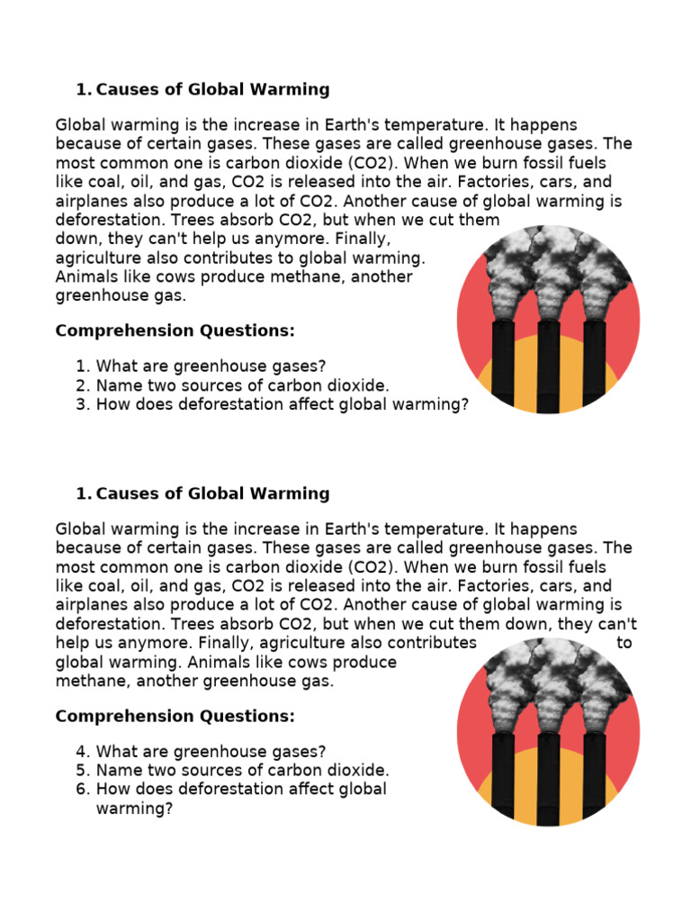 Causes of Global Warming | PDF